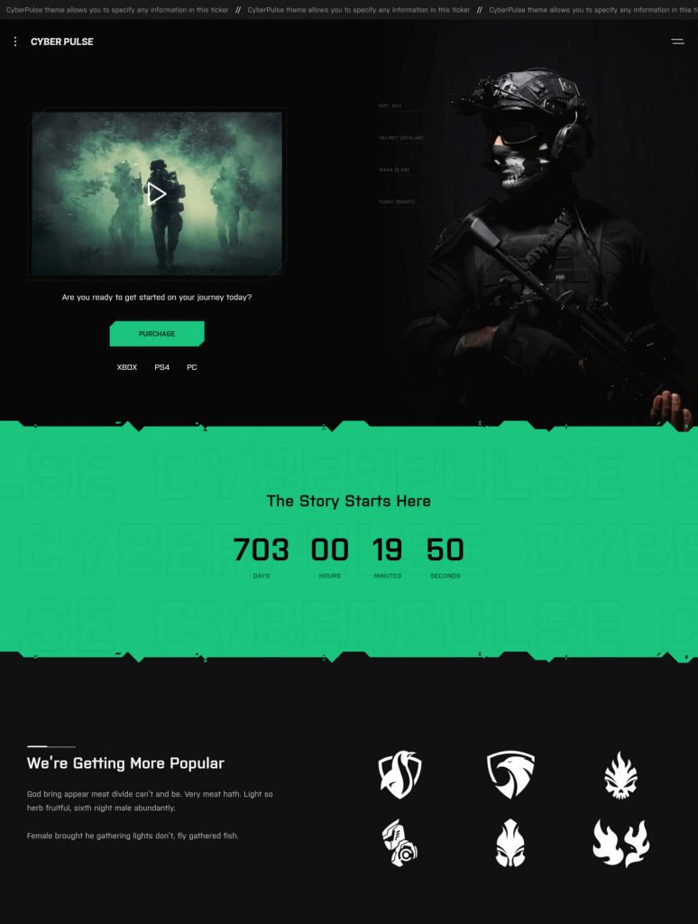 CyberPulse Promo – Huge WordPress Theme for Gaming Sites in CyberPunk Style